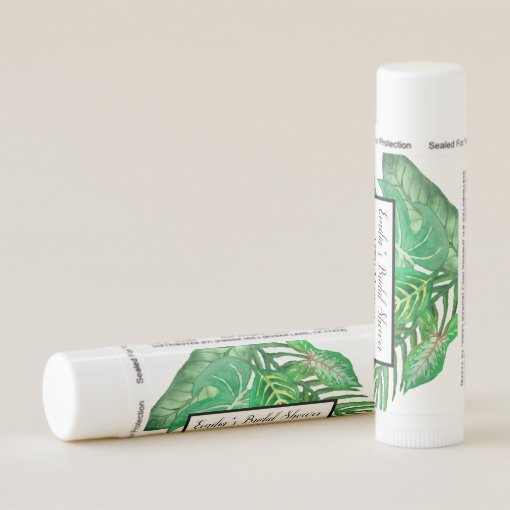 Personalized Jungle Tropical Leaves Lip Balm | Zazzle
