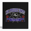 Personalized K9 Police Unit 3 Ring Binder | Zazzle
