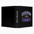 Personalized K9 Police Unit 3 Ring Binder | Zazzle