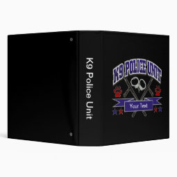Personalized K9 Police Unit 3 Ring Binder | Zazzle