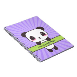 Personalized Kawaii Panda Notebook/Journal Notebook | Zazzle