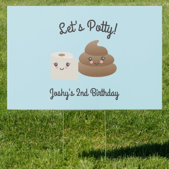 Personalized Kawaii Poop & TP (Toilet Paper) Party Sign | Zazzle.com