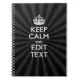 Personalized KEEP CALM and your text Creative Notebook | Zazzle