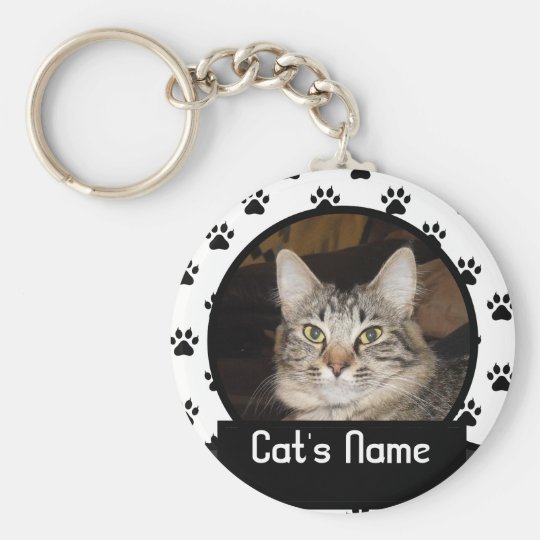 Personalized Keychain of Your Pet Cat | Zazzle.com