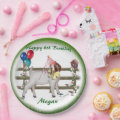 Personalized Kid Goat Theme Birthday Party Plates | Zazzle