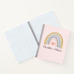 Personalized Kid's Back To School Rainbow Notebook | Zazzle