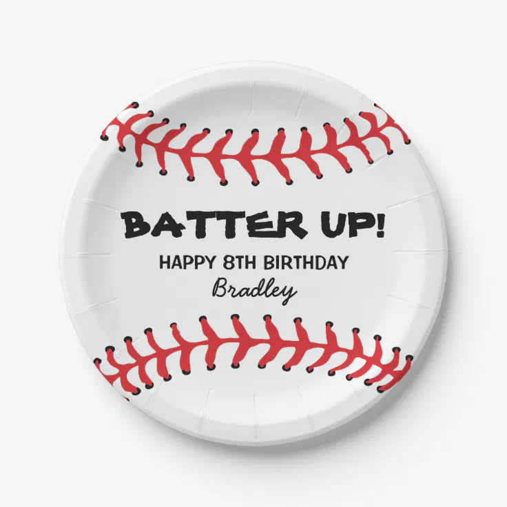 PERSONALIZED KIDS BASEBALL BIRTHDAY PLATES | Zazzle