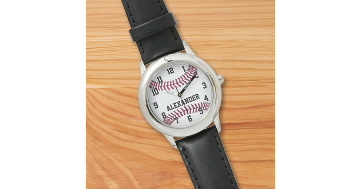 Personalized Kids Boys Baseball Watch | Zazzle