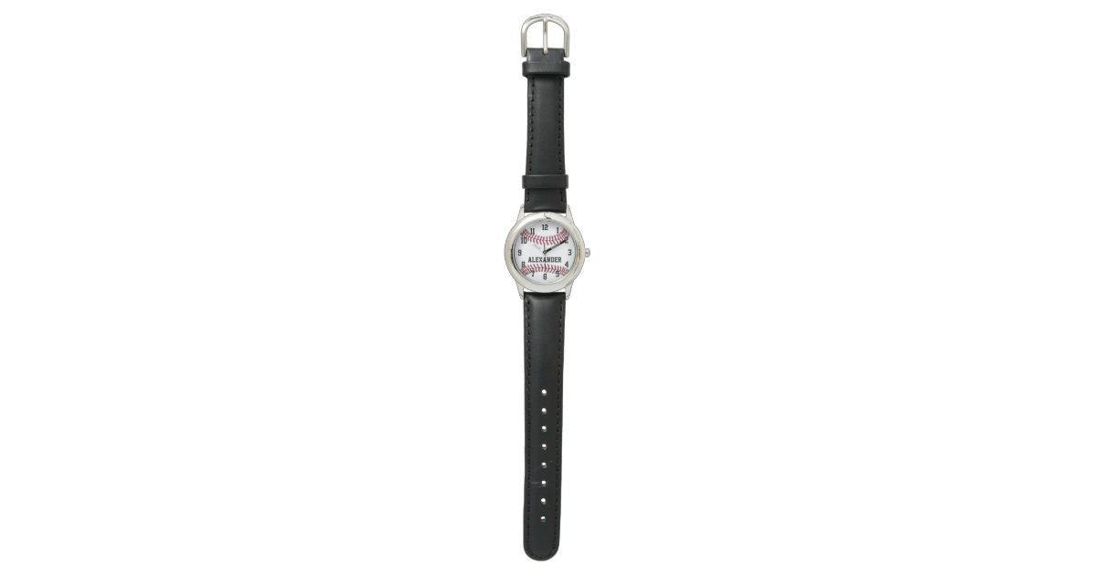 Personalized Kids Boys Baseball Watch | Zazzle