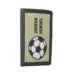 Personalized Kids Boys Soccer Wallet | Zazzle