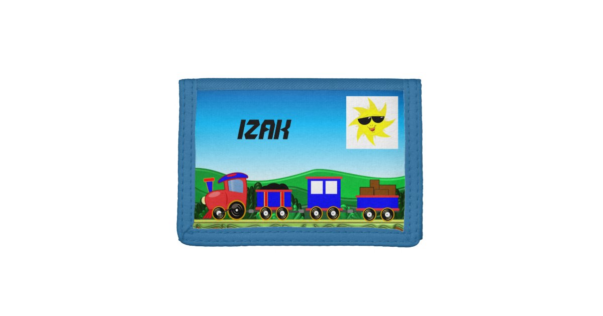 PERSONALIZED KIDS BOYS WALLET, TRAIN WALLET | Zazzle