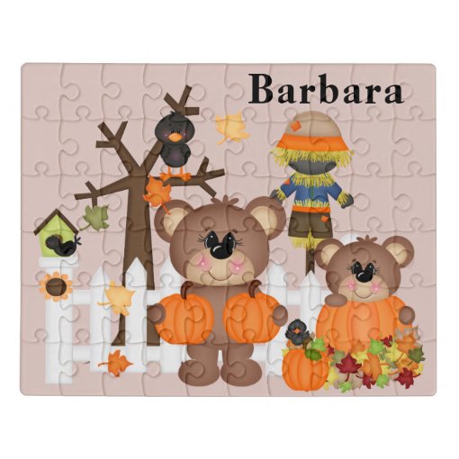 Personalized Kids Fall Pumpkin Puzzle | Zazzle