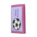 Personalized Kids Girls Soccer Football Wallet | Zazzle