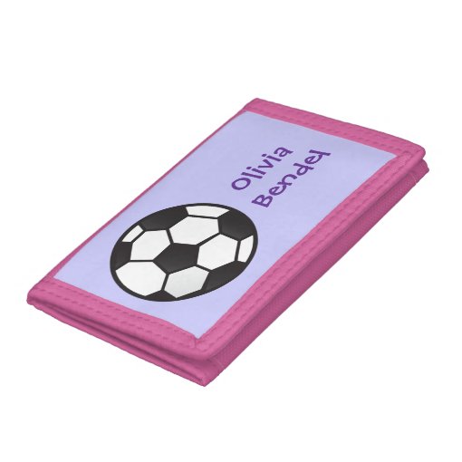 Personalized Kids Girls Soccer Football Wallet | Zazzle