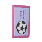 Personalized Kids Girls Soccer Football Wallet | Zazzle
