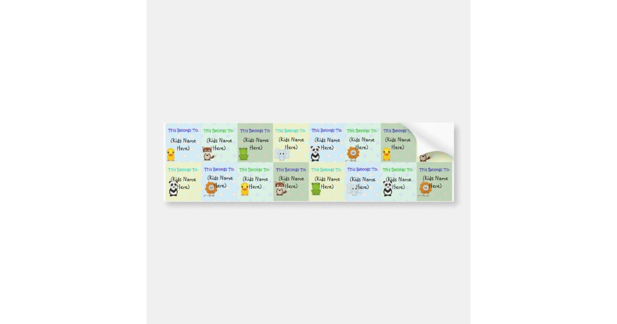 Personalized Kids Labels, Waterproof Baby Stickers | Zazzle