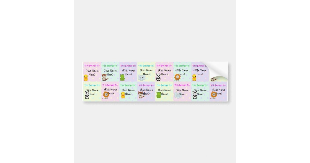 Personalized Kids Labels, Waterproof Baby Stickers | Zazzle