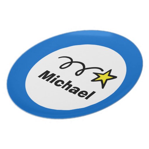 Personalized kids plate | Star design for children | Zazzle