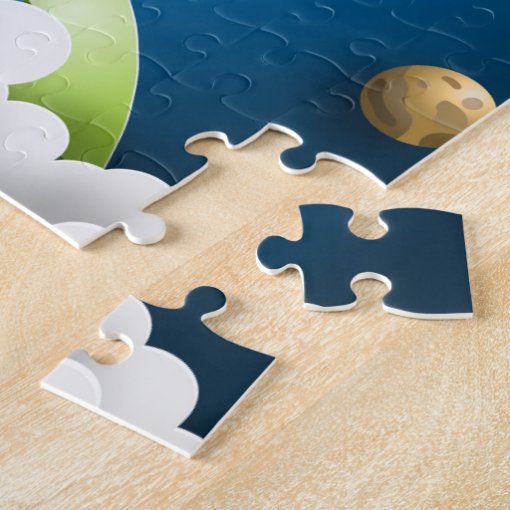 Personalized Kids' Rocket Ship Jigsaw Puzzle | Zazzle