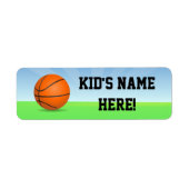 Personalized Kid's Sports Basketball Name School Label | Zazzle