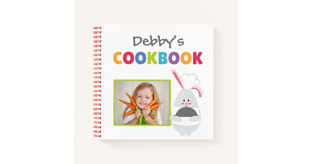 Personalized Kids's Memory Cookbook (Add Photo) No Notebook | Zazzle