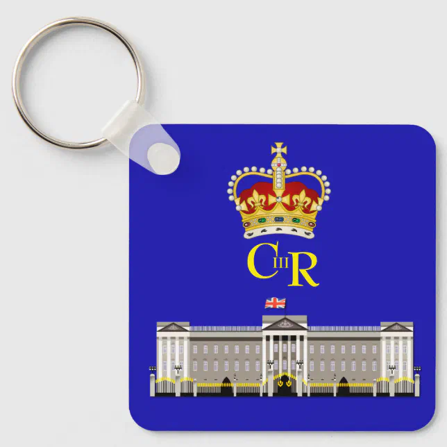 Personalized King Charles III Monogram and Crown Keychain | Zazzle