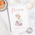 Personalized Kitchen Blush Pink Recipe Book | Zazzle