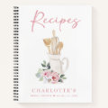 Personalized Kitchen Blush Pink Recipe Book | Zazzle