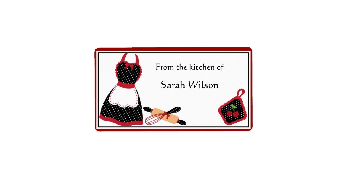 Personalized Kitchen Labels large size | Zazzle