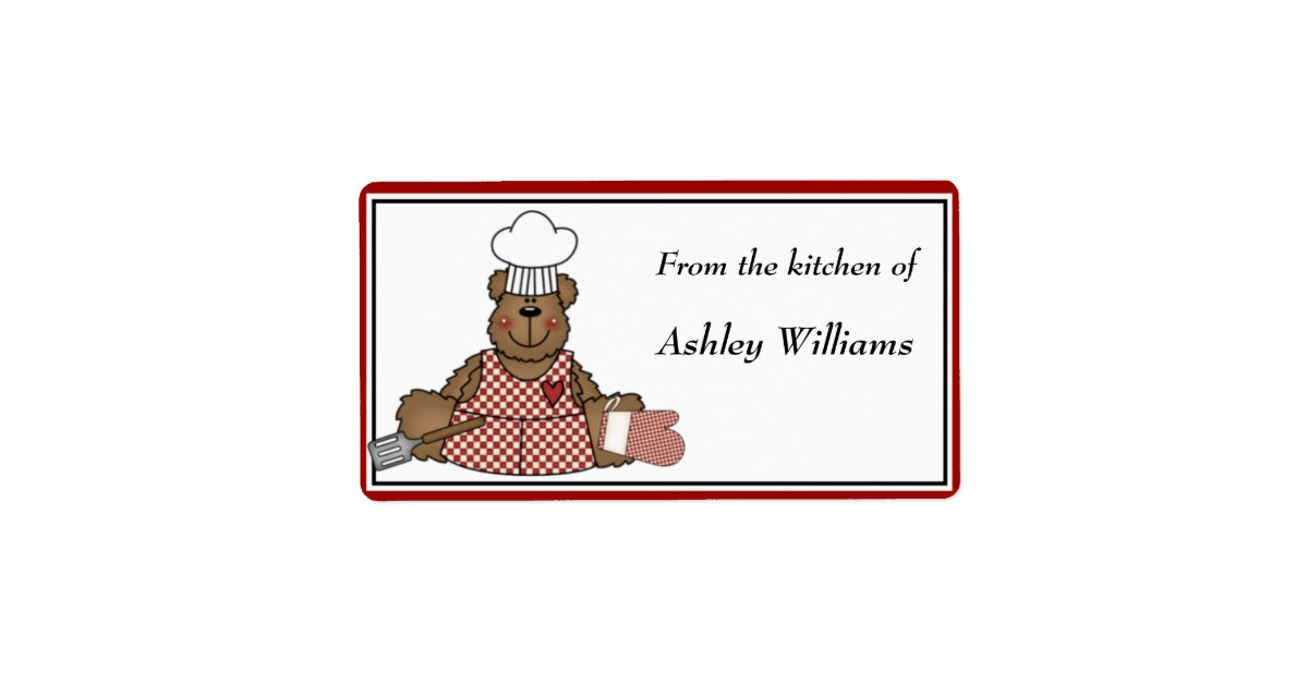 Personalized Kitchen Labels large size | Zazzle