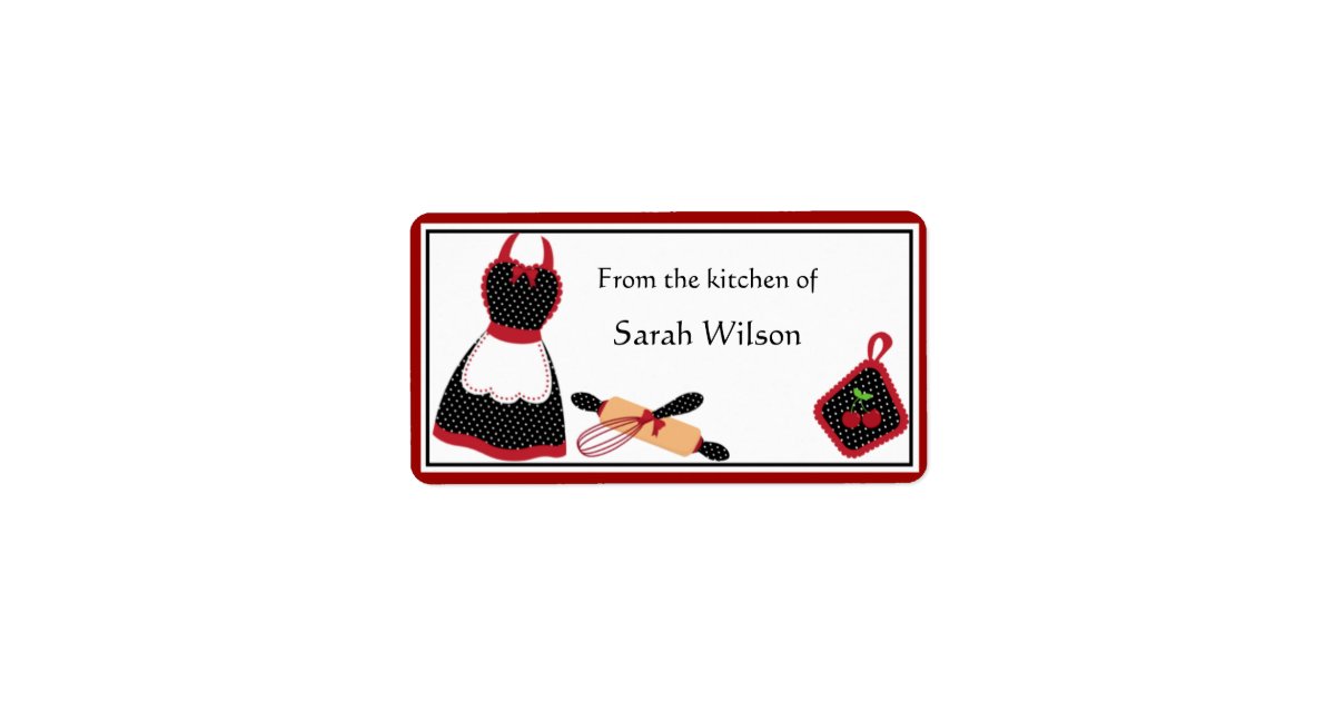 Personalized Kitchen Labels - medium size | Zazzle