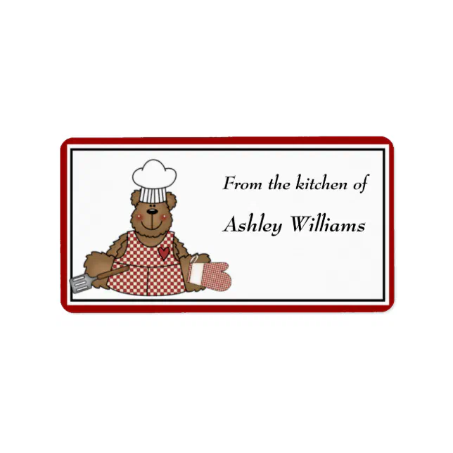 Personalized Kitchen Labels - medium size | Zazzle