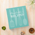 Personalized kitchen utensils recipe binder book | Zazzle