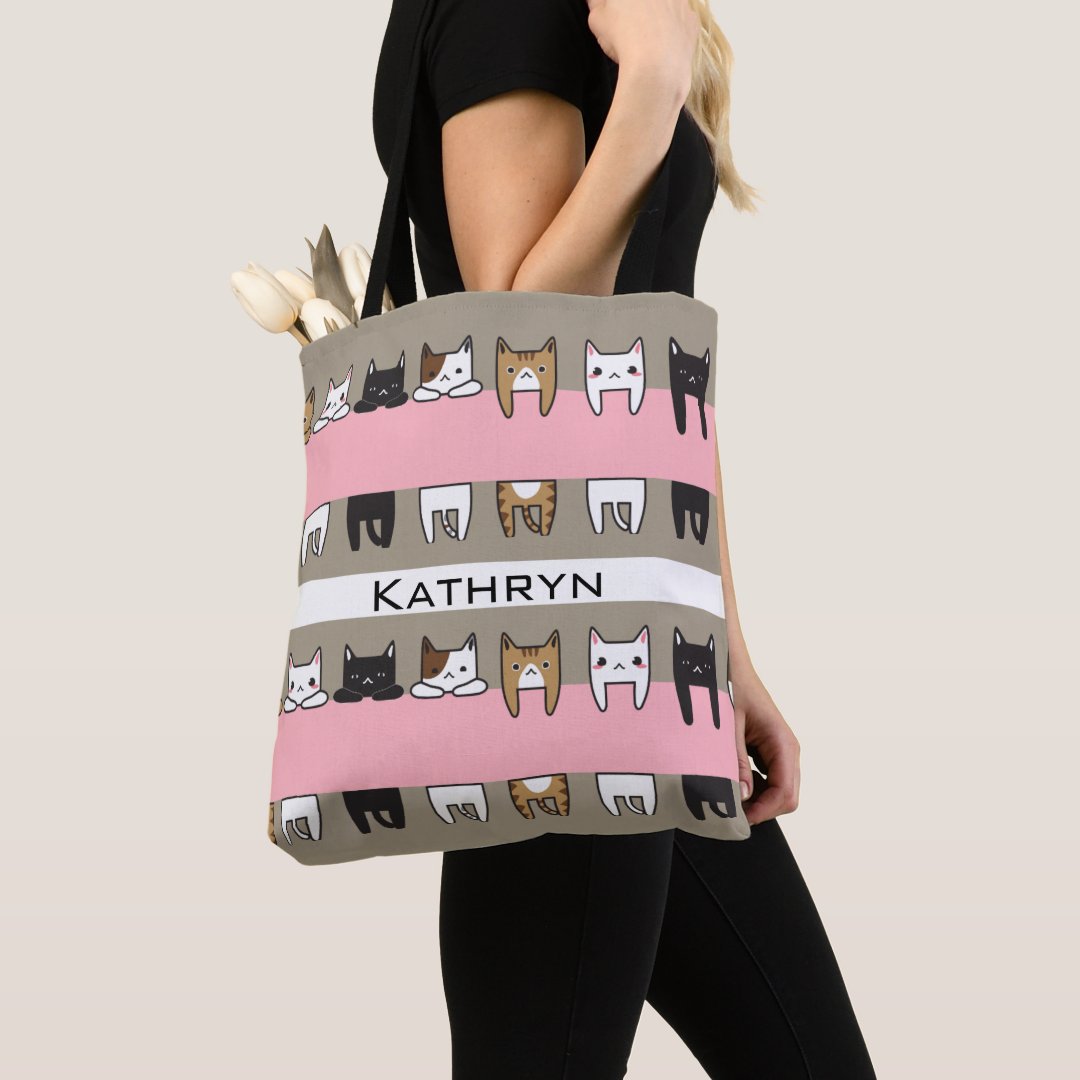 Personalized Kitty Cats Tote Bag | Zazzle