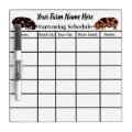 Personalized KuneKune Pig Farrowing Schedule Dry Erase Board | Zazzle