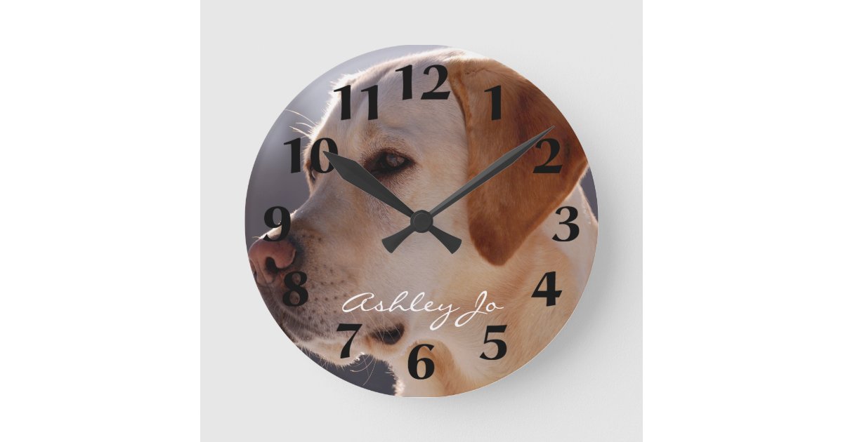 Personalized Labrador Retriever Wall Clock | Zazzle