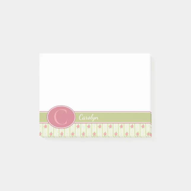 Personalized Lace & English Garden Post-it Notes | Zazzle