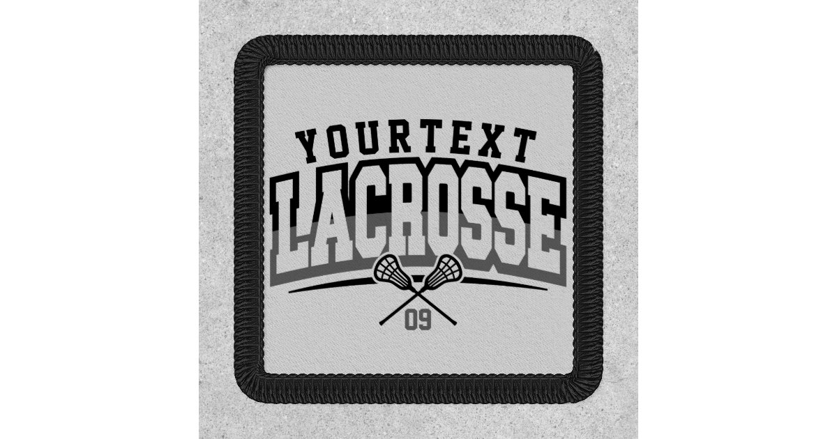 Personalized Lacrosse Player ADD NAME Team Number Patch | Zazzle