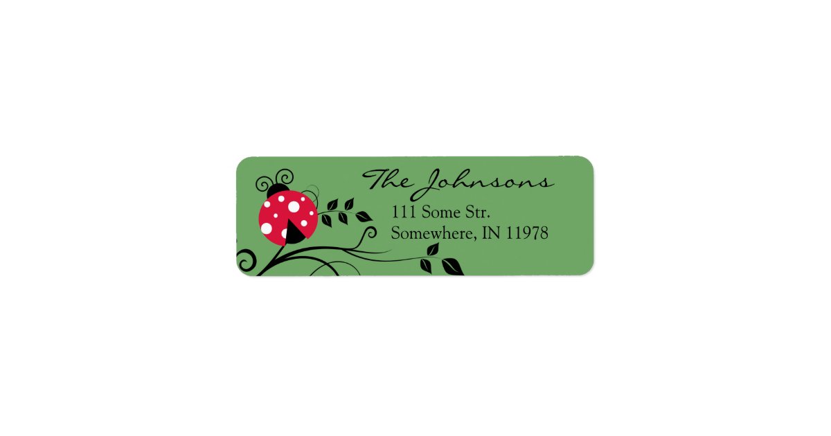 Personalized Lady Bug Address Labels Ladybug | Zazzle
