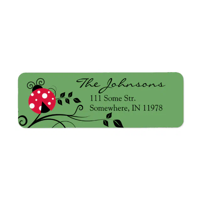 Personalized Lady Bug Address Labels Ladybug | Zazzle