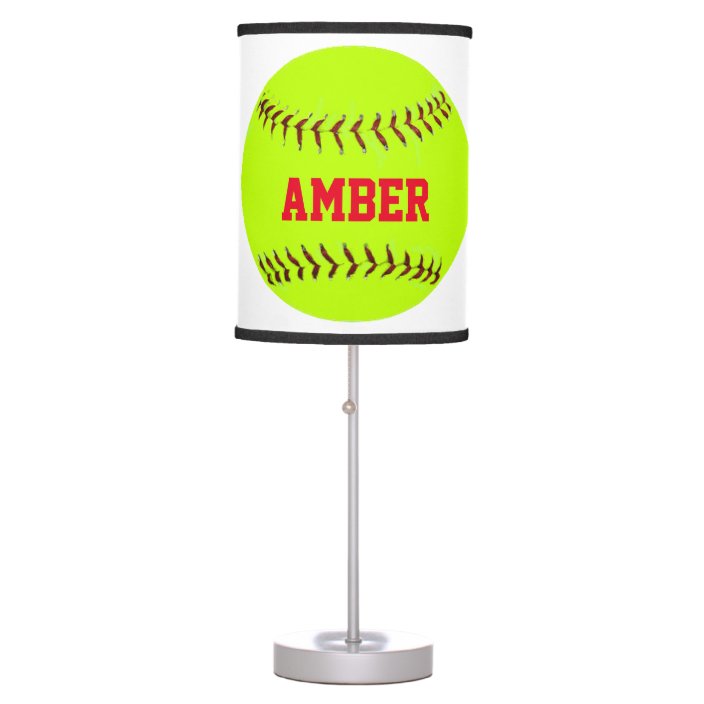 Personalized Lady Softball Lamp | Zazzle.com