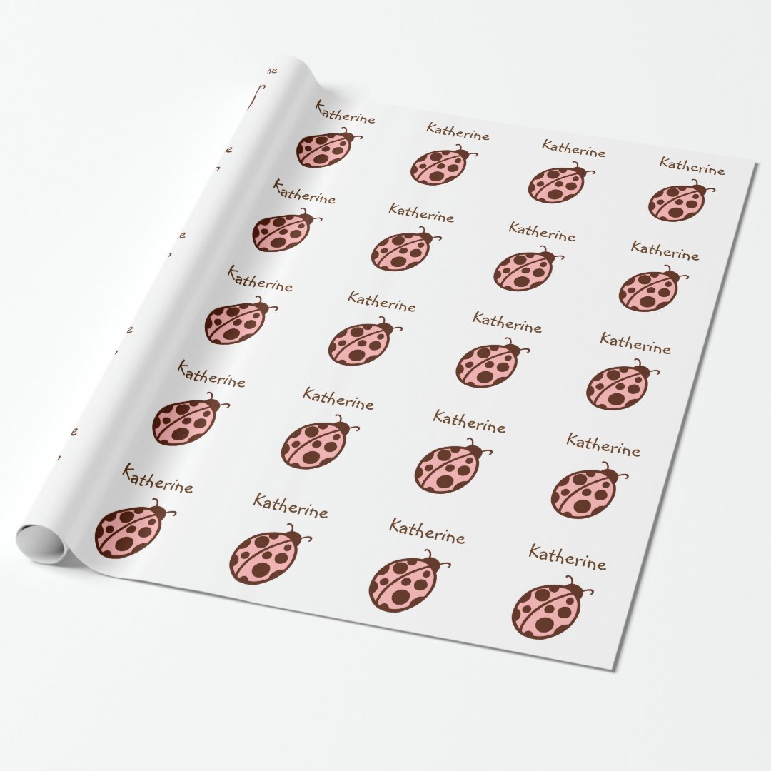 Personalized Ladybug Birthday Party Wrapping Paper | Zazzle