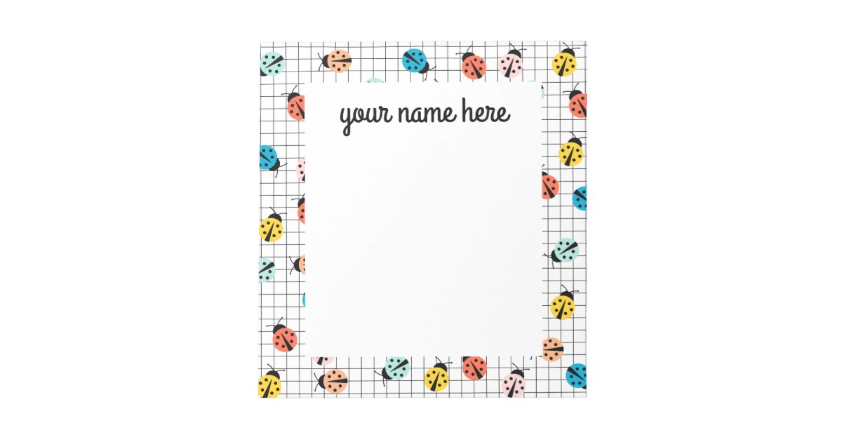 Personalized Ladybug Notepad | Zazzle