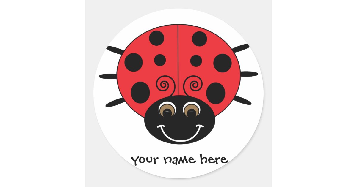 Personalized Ladybug Sticker | Zazzle