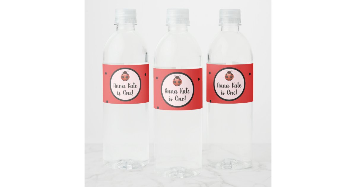 Personalized Ladybug Water Bottle Labels | Zazzle