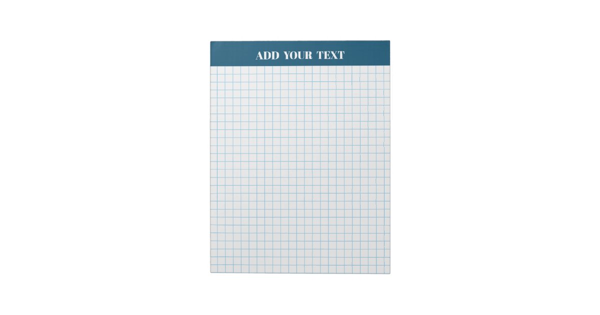 Personalized Large Graph Paper Notepad | Zazzle
