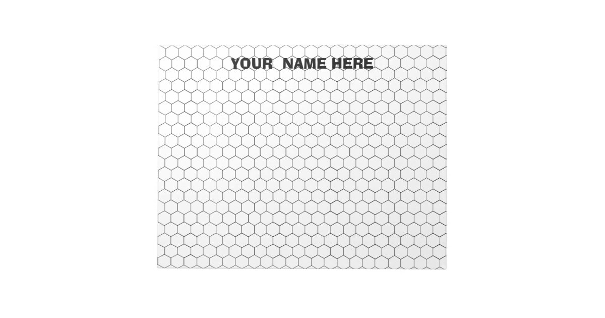Personalized Large Hexagon Graph Paper Notepad | Zazzle