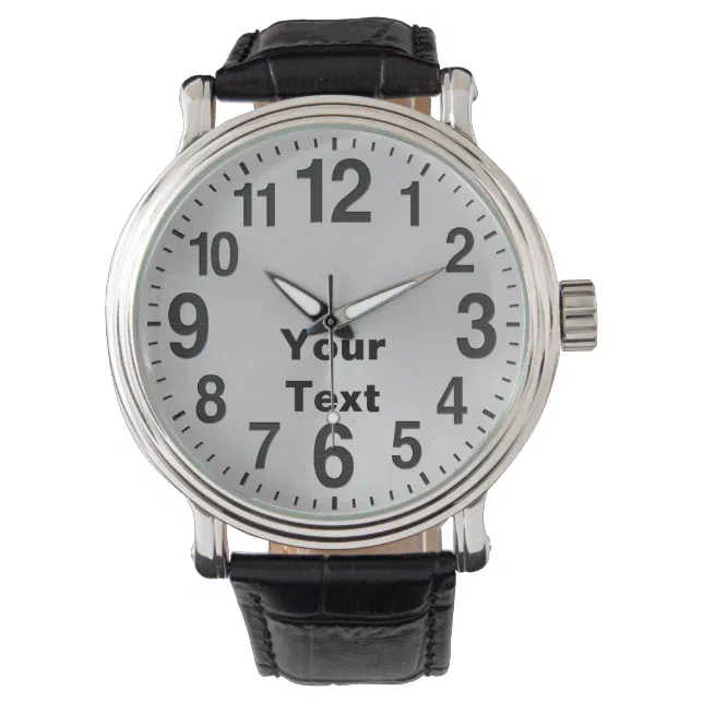 Personalized Large Number Watches for Men | Zazzle