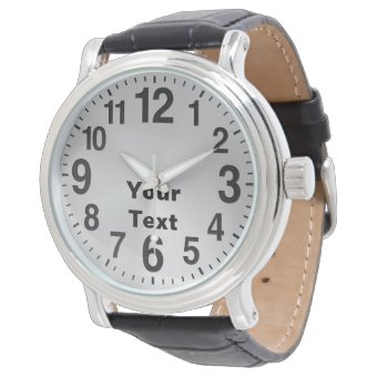 Personalized Large Number Watches for Men | Zazzle