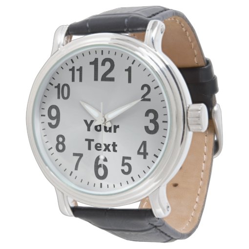 Personalized Large Number Watches for Men | Zazzle